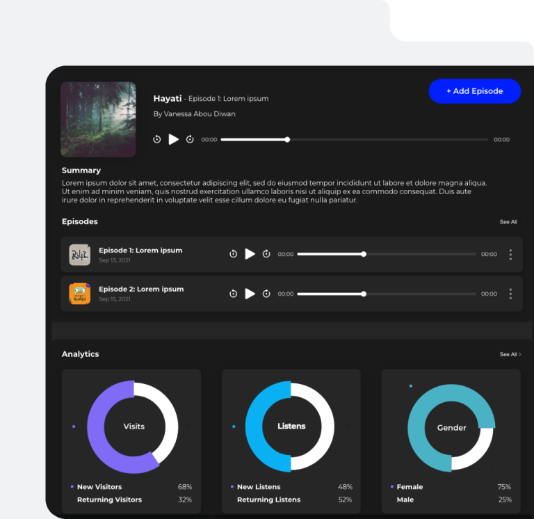 Podeo بوديو - Effortless podcast global reach
